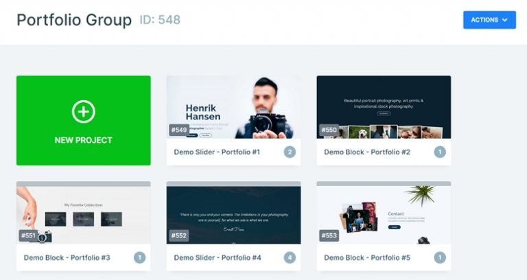 Portfolio Landing page — Smart Slider 3 — WordPress Plugin