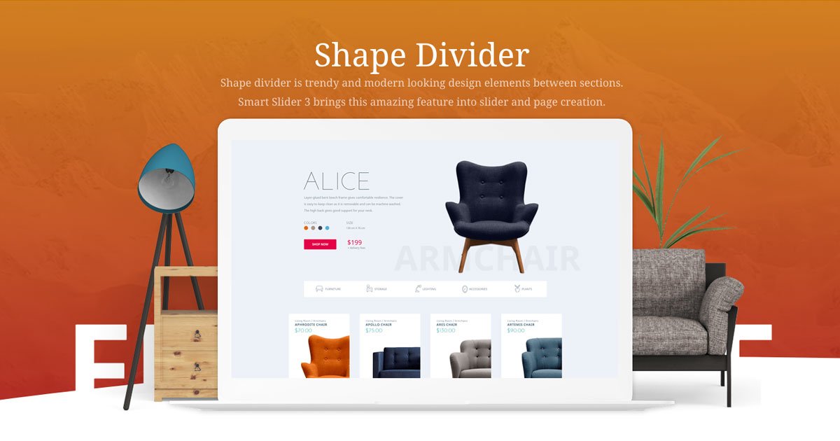 Shape Divider Slider